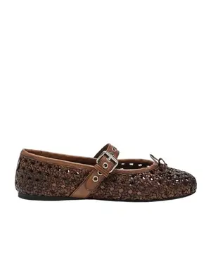 Miu Miu Woven Strap Ballet Flats