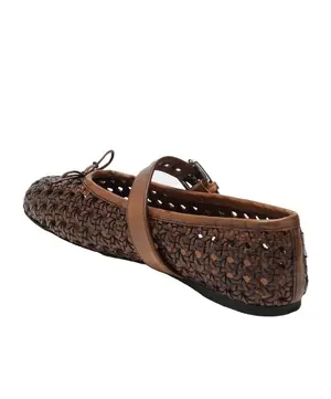 Miu Miu Woven Strap Ballet Flats