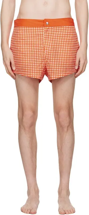 JEAN PAUL GAULTIER Plaid Swim Trunks - Nude