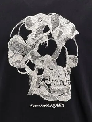 Alexander McQueen Skull Embroidered Crewneck T-shirt
