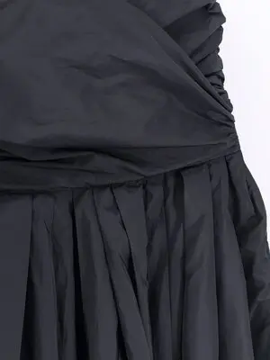 Pinko Strapless Pleated Asymmetrical Midi Dress