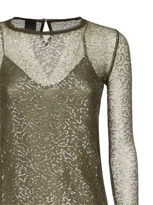 Pinko Sequinned Long Sleeve Maxi Dress