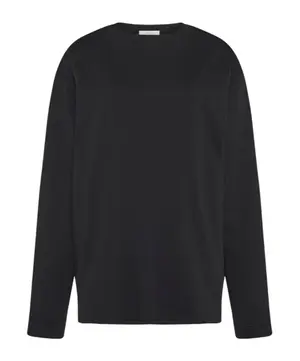 THE ROW Roundneck Long Sleeve T-shirt - Black