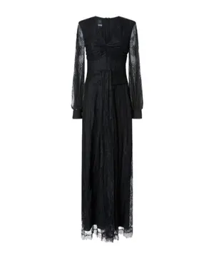 Pinko Long Lace Dress With V-neck