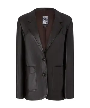 Pinko Single-breasted Leather Jacket