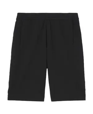 Burberry Elasticated Waist Track Shorts With Logo Detailing - Black