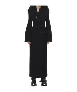 Alexander McQueen Double-breasted Coat With Funnel Sleeves