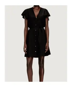 DIESEL® D-aikiri Dress With V-neck And Flutter Sleeves