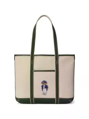 Polo Ralph Lauren Embroidered Patch Shopper Tote - Neutrals