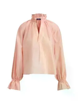 Polo Ralph Lauren Ruffled Long-sleeved Blouse - Pink