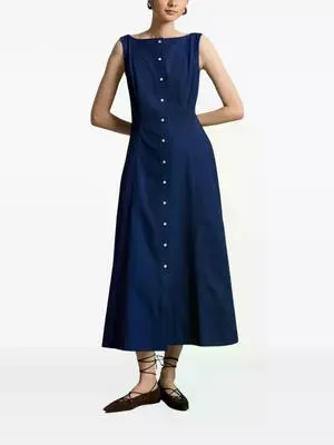 Polo Ralph Lauren Boat Neck Buttoned Maxi Dress