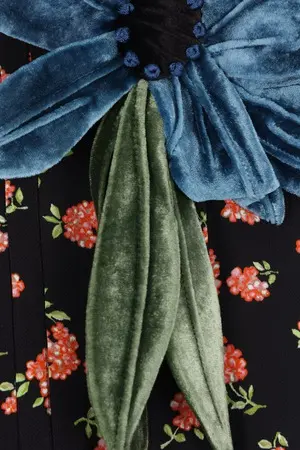 Valentino Garavani All-over Floral Patterned Button-up Top With Pussy Bow