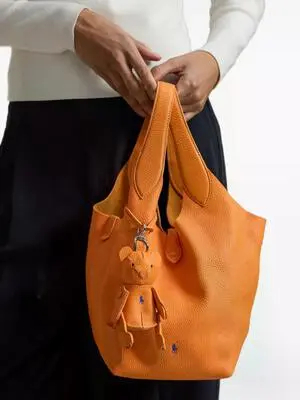 Polo Ralph Lauren Polo Bear Leather Bag Charm - Orange
