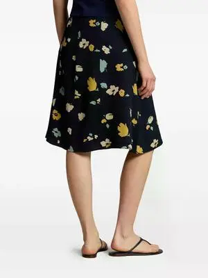 Polo Ralph Lauren Floral Print Flared Midi Skirt