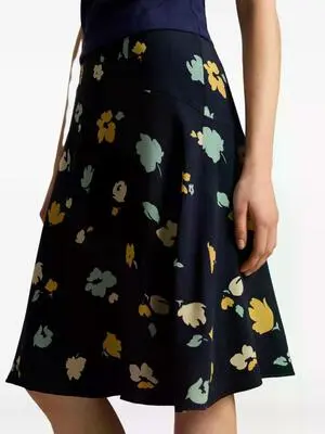 Polo Ralph Lauren Floral Print Flared Midi Skirt
