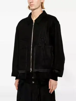 MIDORIKAWA Raw-edge Zip-up Jacket