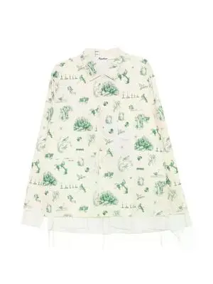 MIDORIKAWA Graphic-print Layered Shirt