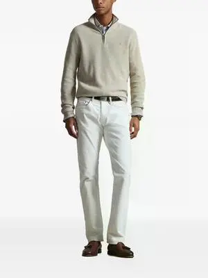 Polo Ralph Lauren Mesh-knit Quarter-zip Sweater