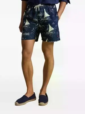 Polo Ralph Lauren Sailboat Print Swim Trunks