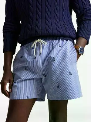 Polo Ralph Lauren Striped Sailboat Swim Trunks