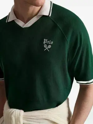 Polo Ralph Lauren Logo-embroidered Johnny-collar T-shirt