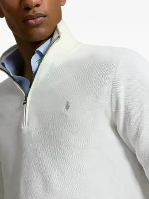Polo Ralph Lauren Mesh-knit Quarter-zip Sweater