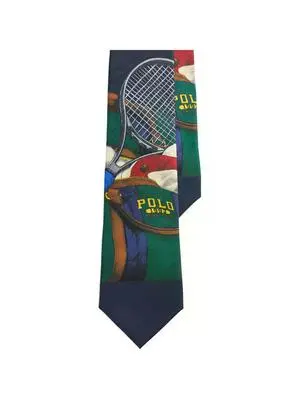 Polo Ralph Lauren Silk Tennis-print Neck Tie - Blue