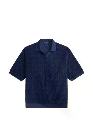 Polo Ralph Lauren Cable-knit Terry Collar T-shirt - Blue