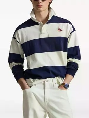 Polo Ralph Lauren Striped Embroidered Rugby Polo Shirt