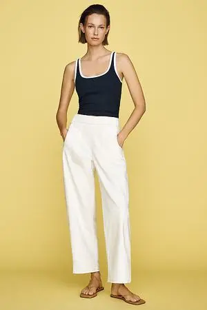 Maeve Mid-rise Tapered Jeans - White