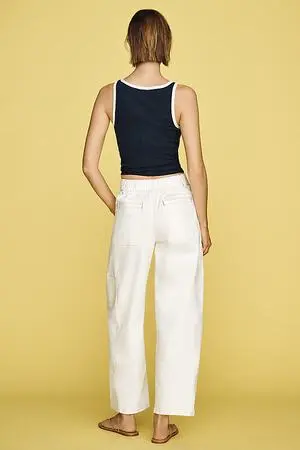 Maeve Mid-rise Tapered Jeans - White