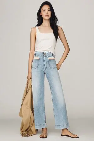 Maeve Colette High-rise Wide-leg Full-length Jeans