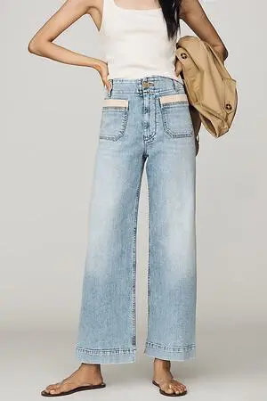 Maeve Colette High-rise Wide-leg Full-length Jeans