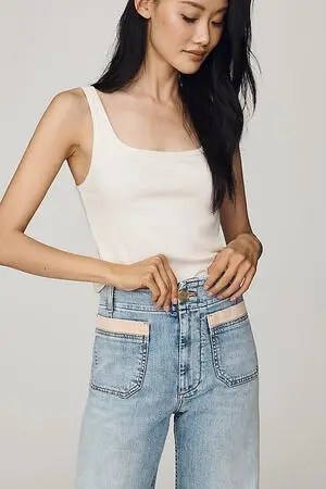 Maeve Colette High-rise Wide-leg Full-length Jeans