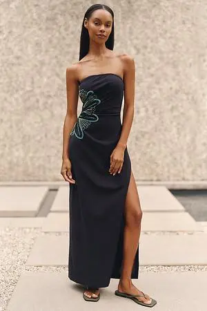 CELANDINE Aliza Strapless Maxi Dress