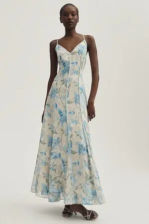 HUTCH Tasmin V-neck Maxi Dress With Floral Print