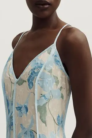 HUTCH Tasmin V-neck Maxi Dress With Floral Print
