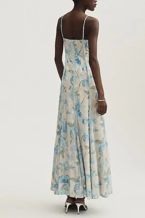 HUTCH Tasmin V-neck Maxi Dress With Floral Print