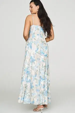 HUTCH Tasmin V-neck Maxi Dress With Floral Print