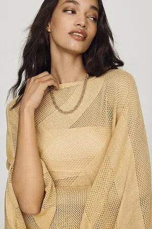DO EVERYTHING IN LOVE Open-knit Poncho