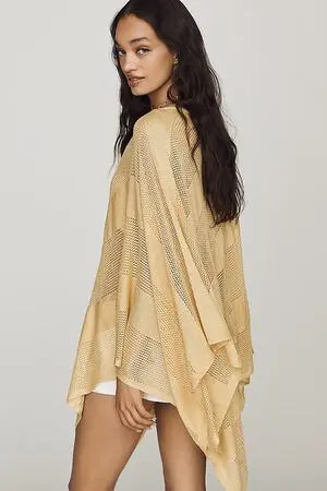 DO EVERYTHING IN LOVE Open-knit Poncho