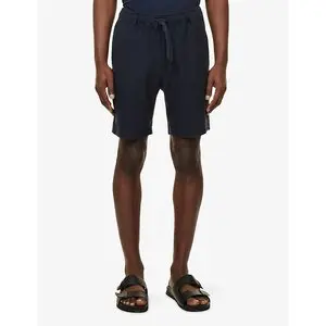 Derek Rose Vienna Drawstring Linen Shorts - Navy