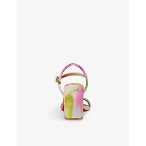 CHRISTIAN LOUBOUTIN Jane 85 Satin Heeled Sandals - Multi/lin Multi