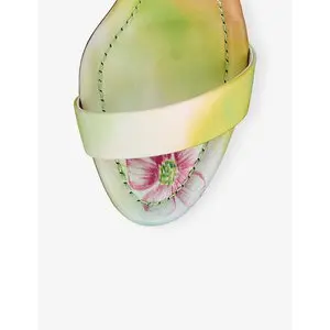 CHRISTIAN LOUBOUTIN Jane 85 Satin Heeled Sandals - Multi/lin Multi