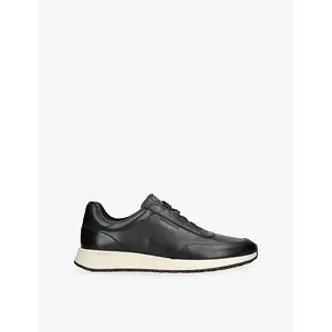 Cole Haan Grandpro Luxe Leather Lace Up Trainers - Blk/white