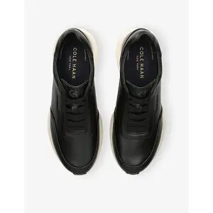 Cole Haan Grandpro Luxe Leather Lace Up Trainers - Blk/white