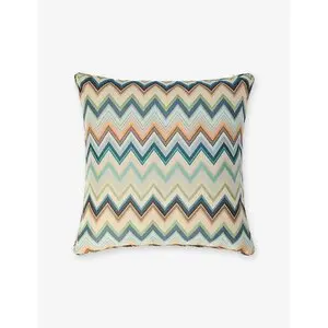 Missoni Agadir Zigzag-pattern Cotton-blend Cushion 40cm X 40cm - Blue Multicolor