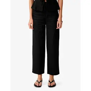 OMNES Anderson Straight-leg Linen-blend Trousers