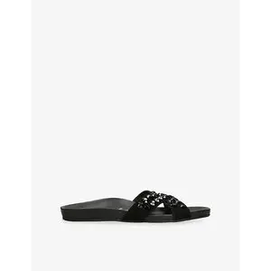 PEDRO GARCIA Embellished Suede Slides