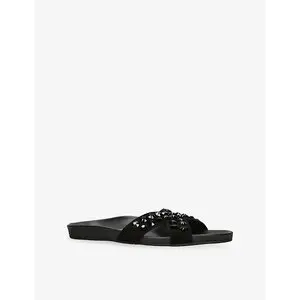 PEDRO GARCIA Embellished Suede Slides